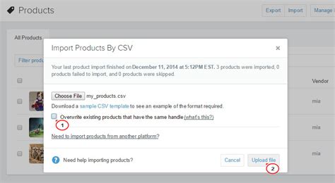 Shopify How To Importexport Data In Csv Files Template Monster Help