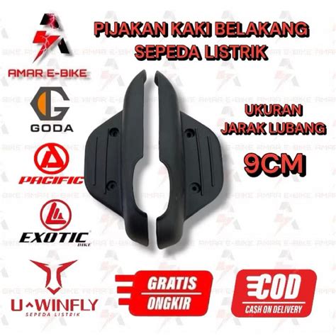 Jual 1 Pasang Footstep Pijakan Kaki Belakang Sepeda Listrik Universal
