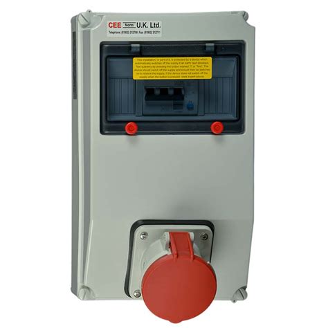 Rcd Protected Surface Mounting Socket Outlets Single Outlet 63a 400v 4p Ip44 A Type Protected