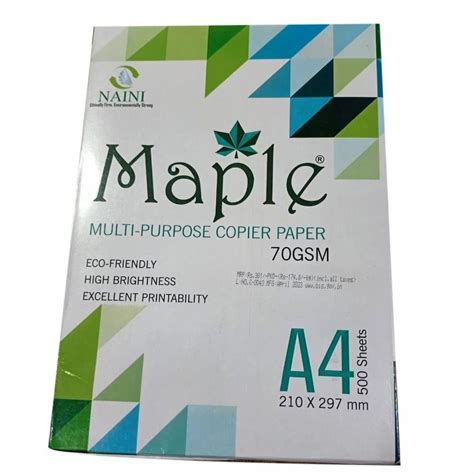70 Gsm A4 Size Maple Multipurpose Copier Paper At ₹ 215ream In New