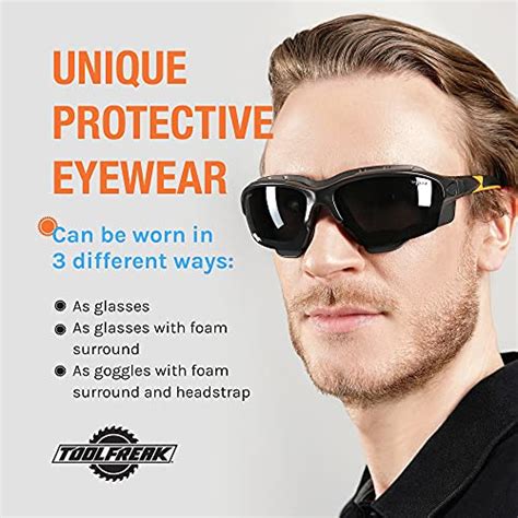 Toolfreak Spoggles Safety Glasses And Protective Goggles Eyewear Foam