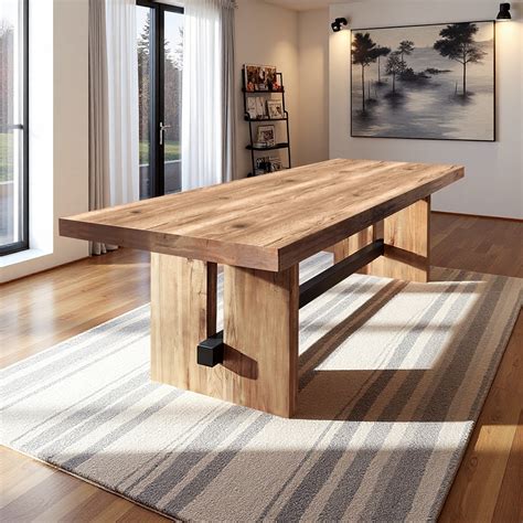 17 Stories Rectangular Solid Wood Dining Table Wayfair