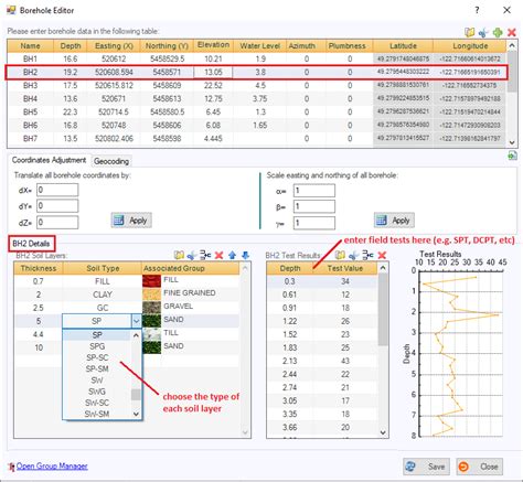 Borehole Editor