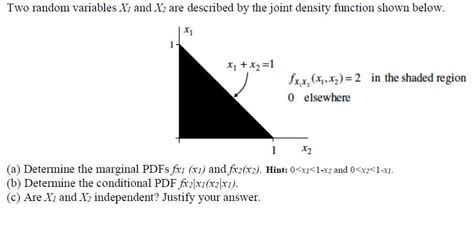 Solved Two Random Variables Xi And X2 Are Described By The