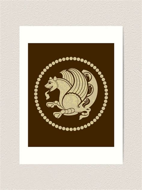 Simurgh Iranian Mythology Senmurv Persian Symbol Art Print For Sale