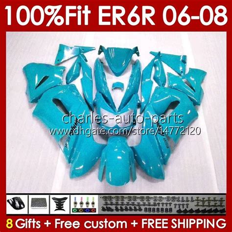 Oem Glossy Cyan Injection Mold Bodywork Survival Kits For Kawasaki
