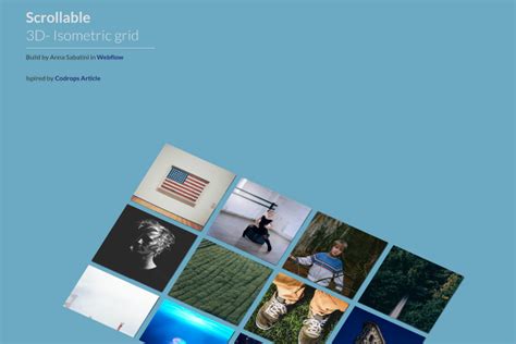 3d Isometric Scrollable Cms Grid Webflow Cloneable