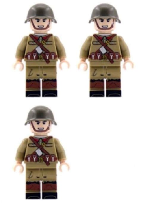 3pcs Lego Compatible Ww2 Soviet Soldier With Weapon Lazada Ph