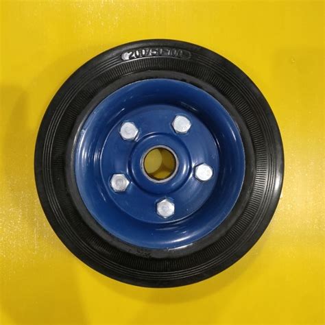 Jual RODA HITAM KARET 8 ONLY RODA LORI TROLI 8 INCH PLAT BIRU Shopee