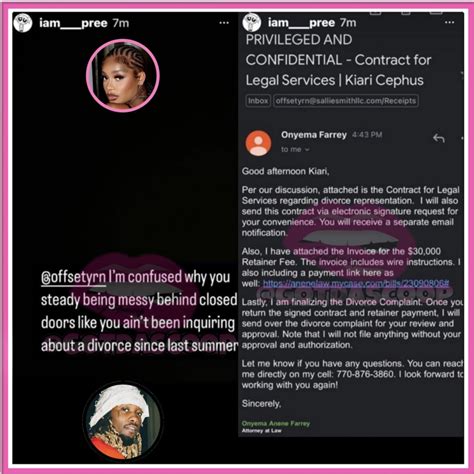 Offsets Alleged Side Chick Claims Rapper Retained Divorce Attorney