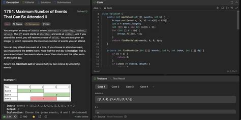 Leetcode 1751 Maximum Number Of Events That Can Be Attended Ii Dev