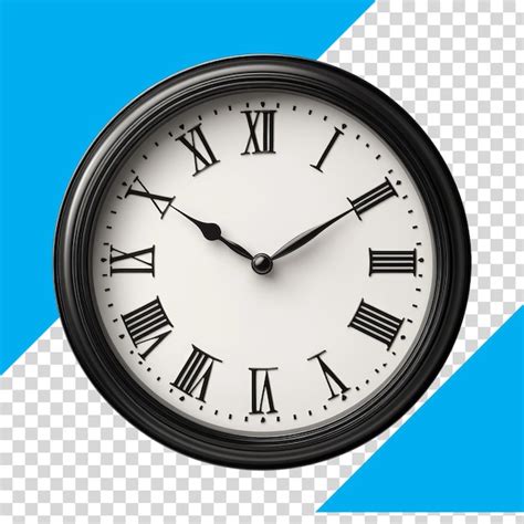 Classic Black And White Analog Clock Face Premium Ai Generated Psd
