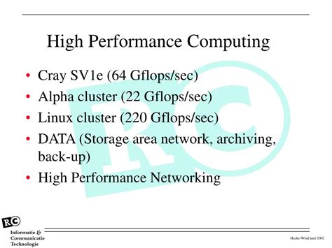 Ppt Center For High Performance Visualization And Computation