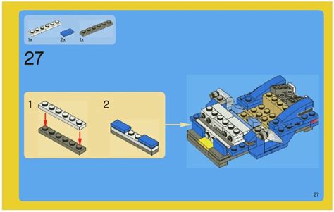 Lego Instructions For Set 6913 Blue Roadster Creator 3 In 1