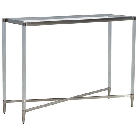 Henredon Glass Top Console Table At 1stdibs