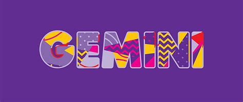 Gemini Concept Word Art Illustration Typescript Libra Concept Vector