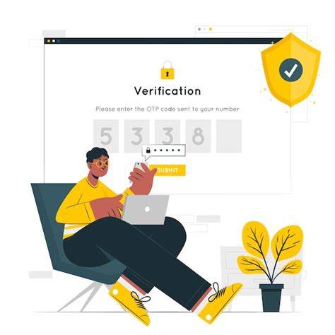 Free Vector Enter Otp Concept Illustration