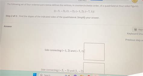 Solved The Fol Owing Set Of Four Ordered Pairs Below Defines