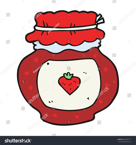 Freehand Drawn Cartoon Jam Jar Stock Vector 350954111 Shutterstock