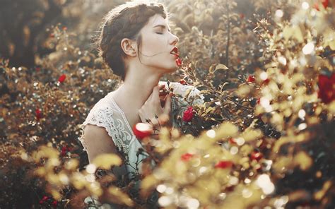 Fondos De Pantalla Cara Mujeres Al Aire Libre Mujer Modelo Flores