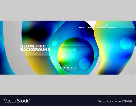 Geometric Flowing Shapes Abstract Background Vector Image