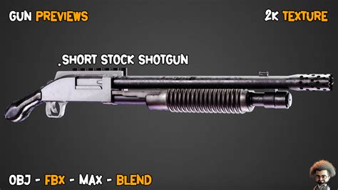 Artstation 55 Professional Game Ready Guns Texture Vol 01 Game