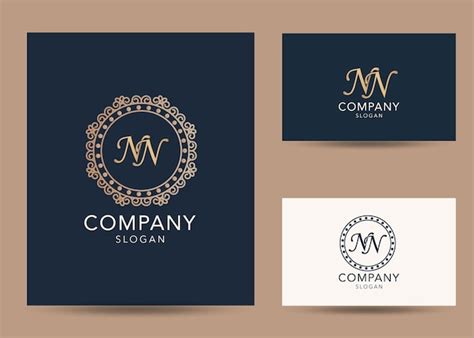 Premium Vector | Modern monogram initial letter nn logo design template
