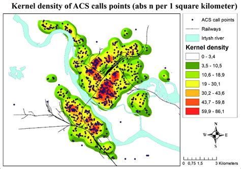 The Map Of Density Of Acs Cases Download Scientific Diagram