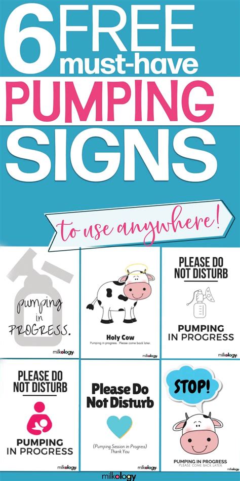 6 Free Pumping Signs For The Door — Milkology®