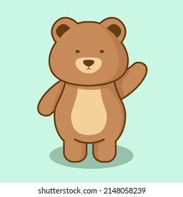 Cute Cartoon Teddy Bear Illustration Stock Vector Royalty Free Shutterstock