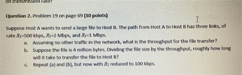 solved suppose host a wants to send a large file to host b