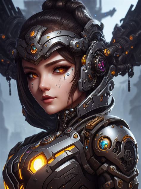 Dreamshaper 32 Beautiful Cyborg Girl Fantasy World By Jaredsyn On