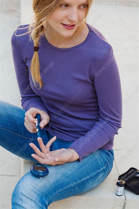 Blood Glucose Testing Stock Image C Science Photo Library