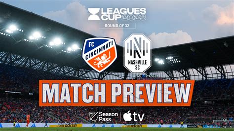 Preview Fc Cincinnati Host Nashville Sc In Leagues Cup Round Of 32