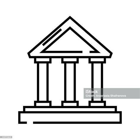 判斷大廳線圖示概念符號輪廓向量插圖線性符號向量圖形及更多圖示圖片 圖示 法院 一組物體 Istock