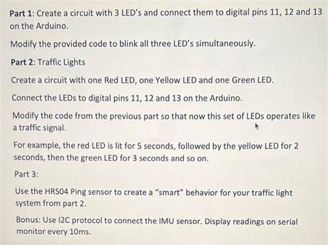Solved Part Create A Circuit With Led S And Connect Chegg