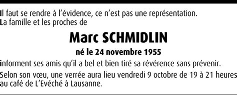 Marc Schmidlin Hommages