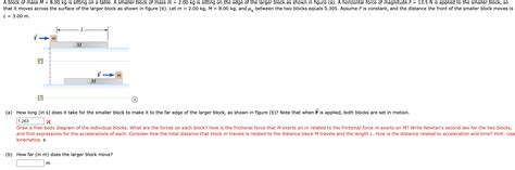 Solved A Block Of Mass M 8 00 Kg Is Sitting On A Table A