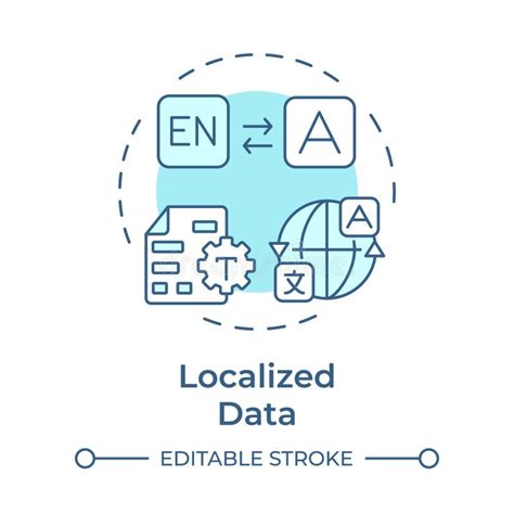 Localized Data Soft Blue Concept Icon Stock Illustration Illustration Of Information Adaption