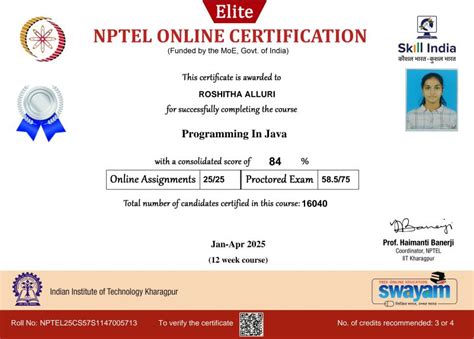 Nptel Javaprogramming Lifelonglearning Iitkharagpur Skillindia