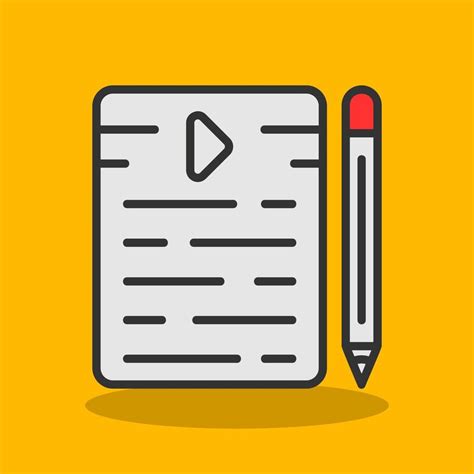 Script Writing Vector Icon Design 21074236 Vector Art At Vecteezy