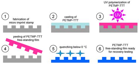 Recovery Behavior Of Microstructured Thiol Ene Shape Memory Film
