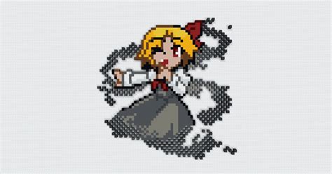 Minecraft 模写 東方人形劇キャラのみ No218 Sルーミア 十六夜 霊魔のイラスト Pixiv
