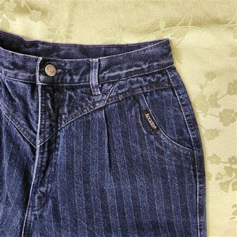 Rockies Striped Vintage Denim Blue Jeans • Tagged Depop