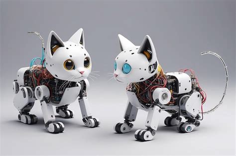 Premium Photo A Very Cute Robot Cat Made From Modular Synthesizers
