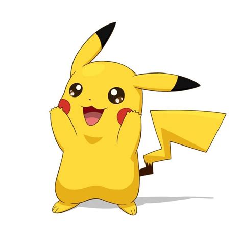 A Cartoon Pikachu Holding Up A Sign With Its Arms And Legs In The Air