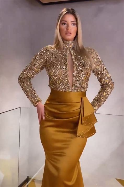 Luxury Crystal Evening Dress Gown Season