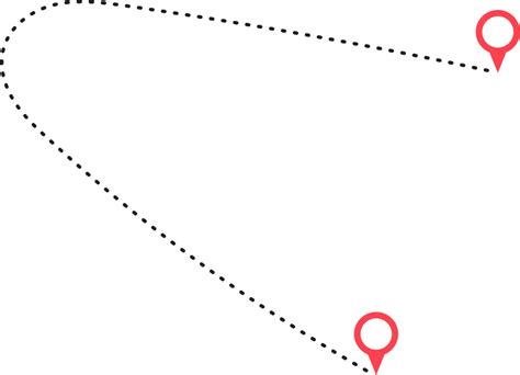 Route Icon Between Two Points With Dotted Path And Location Pin 22223199 Png