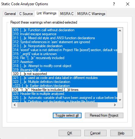 Static Code Analyzer DAC Lint MISRA C DAC Manual