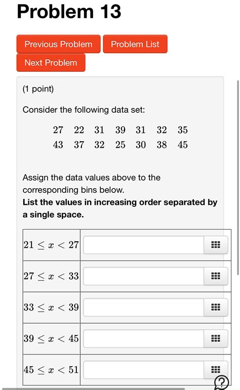Solved Problem Point Consider The Following Data Chegg